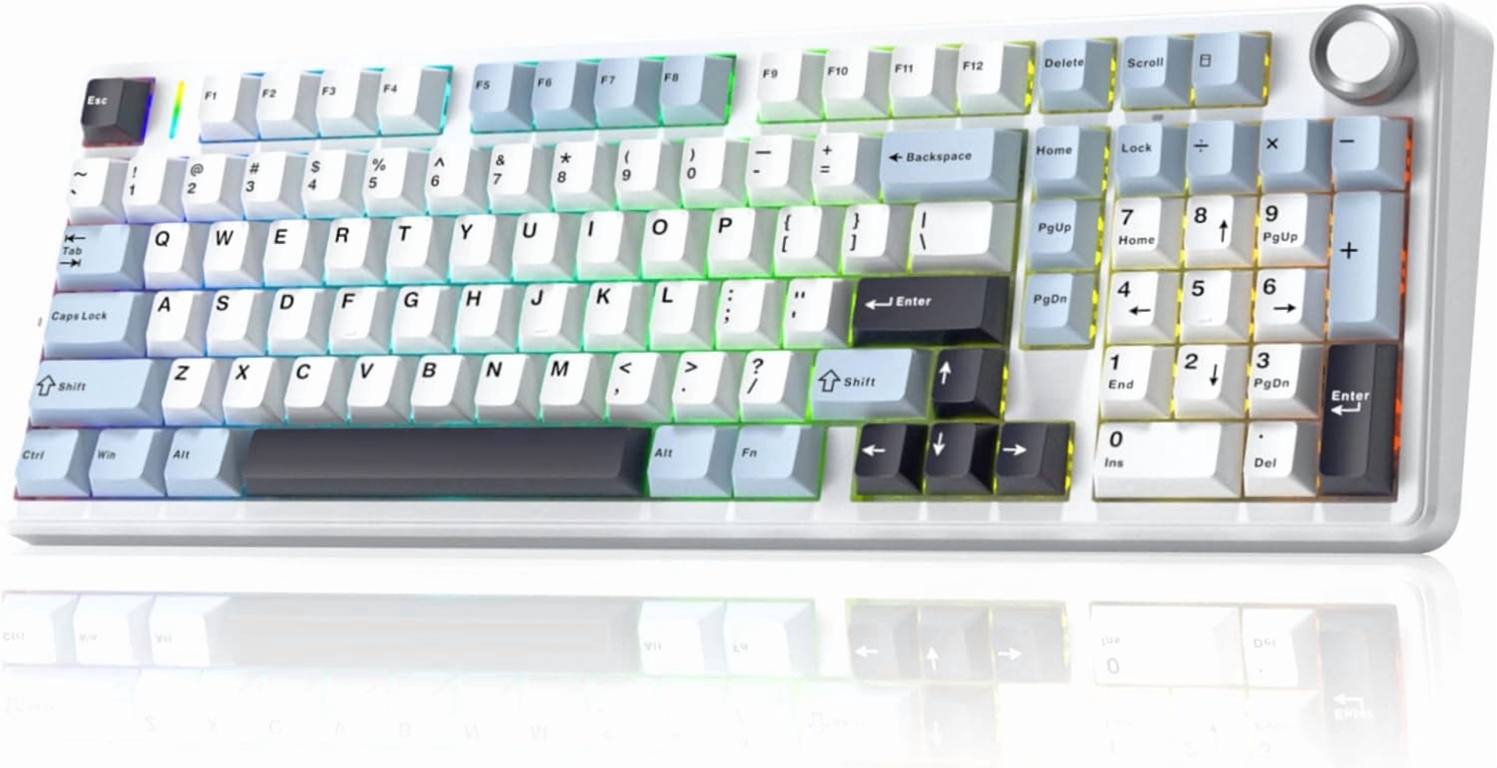 x Aula F99 Mechanical Keyboard, Gasket Hot Swappable Custom Keyboard ...
