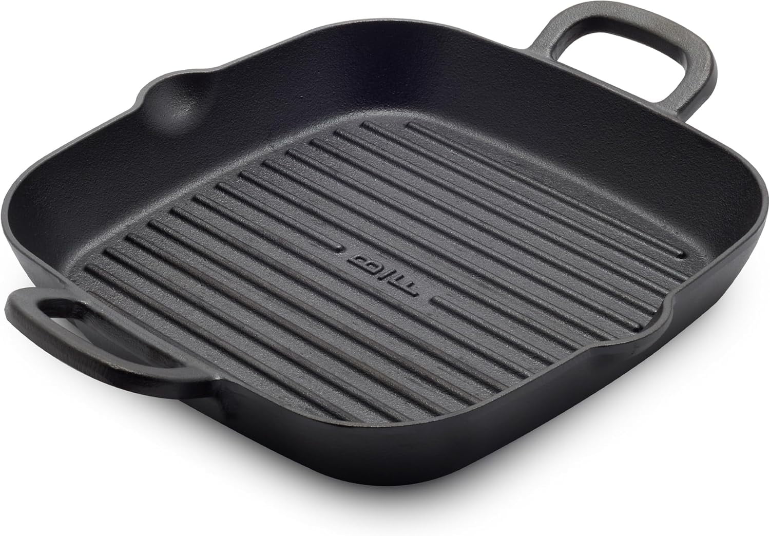 x Bobby Flay Cast Iron 11” Square Grill Pan, Pre-Seasoned Professional ...