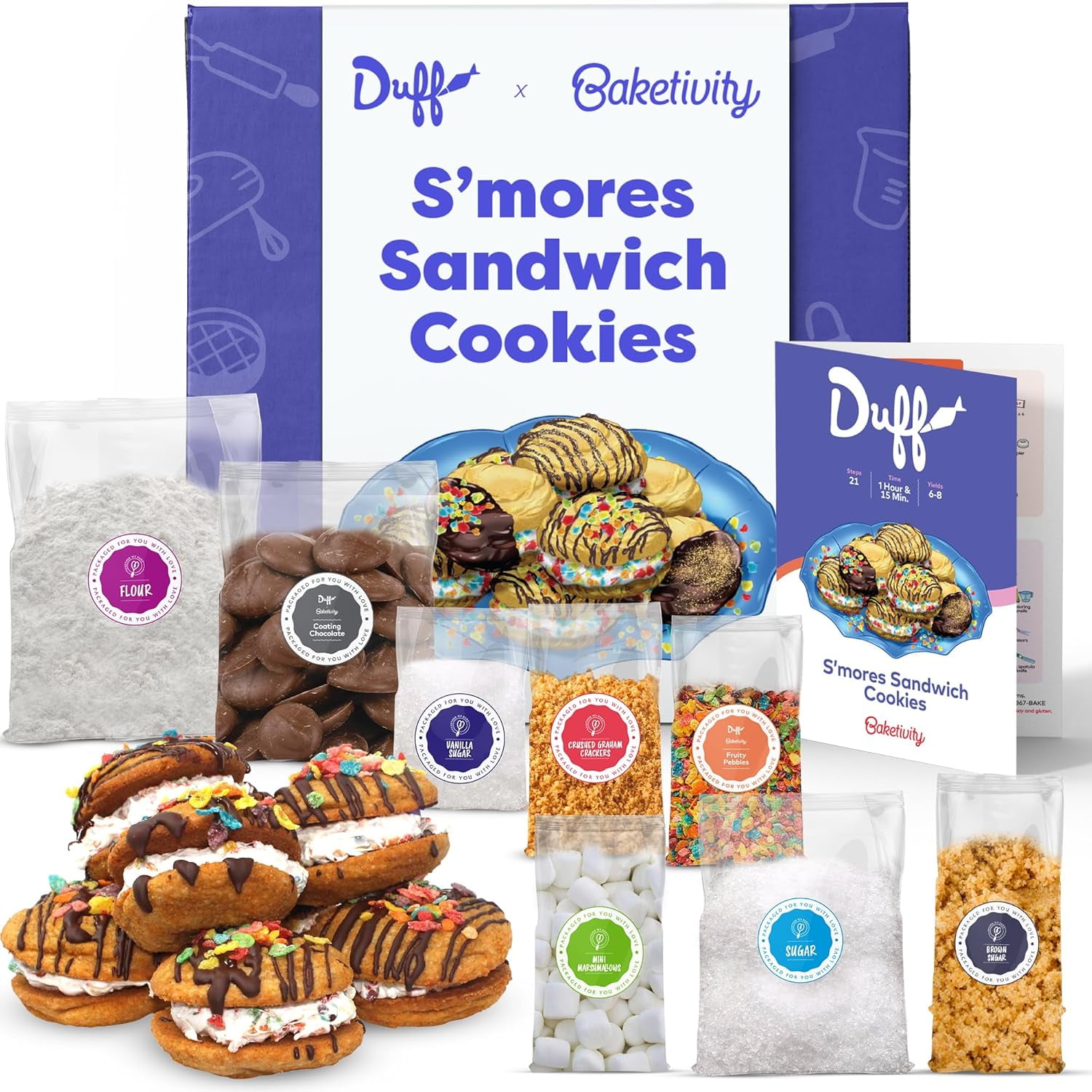 x Duff Goldman S’mores Sandwich Cookies Kit - Kids Baking Kit - Cooking ...