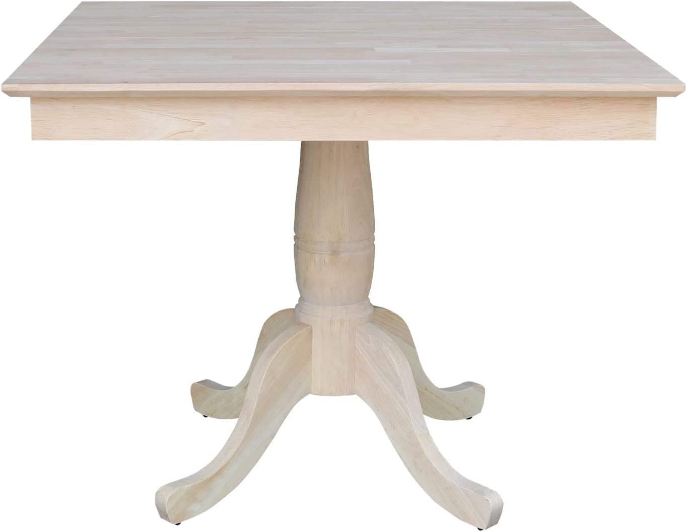x Natural Solid Wood Square Top Pedestal Table - 29.1" Height - Walmart.com