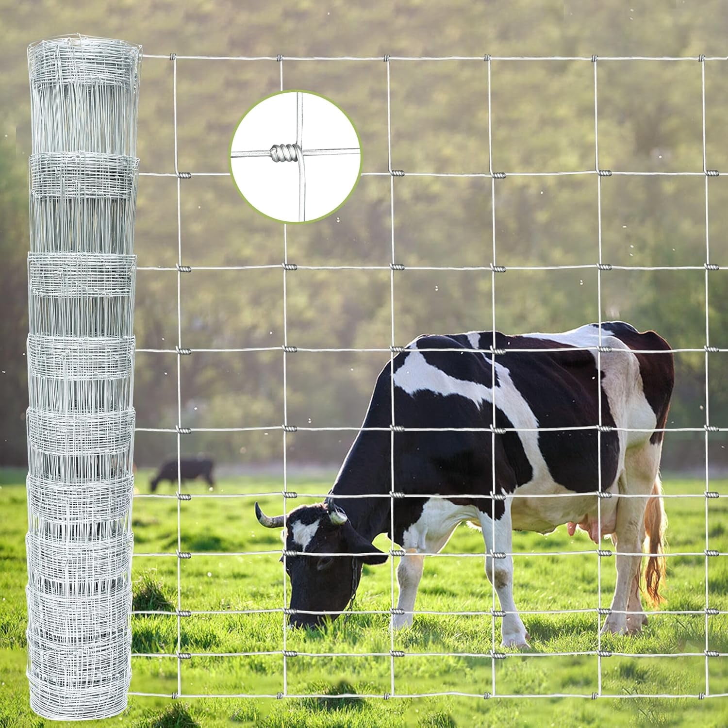 x Thicker Heavy-Duty Livestock Fence -Zinc Galvanized Cattle Fence Farm ...