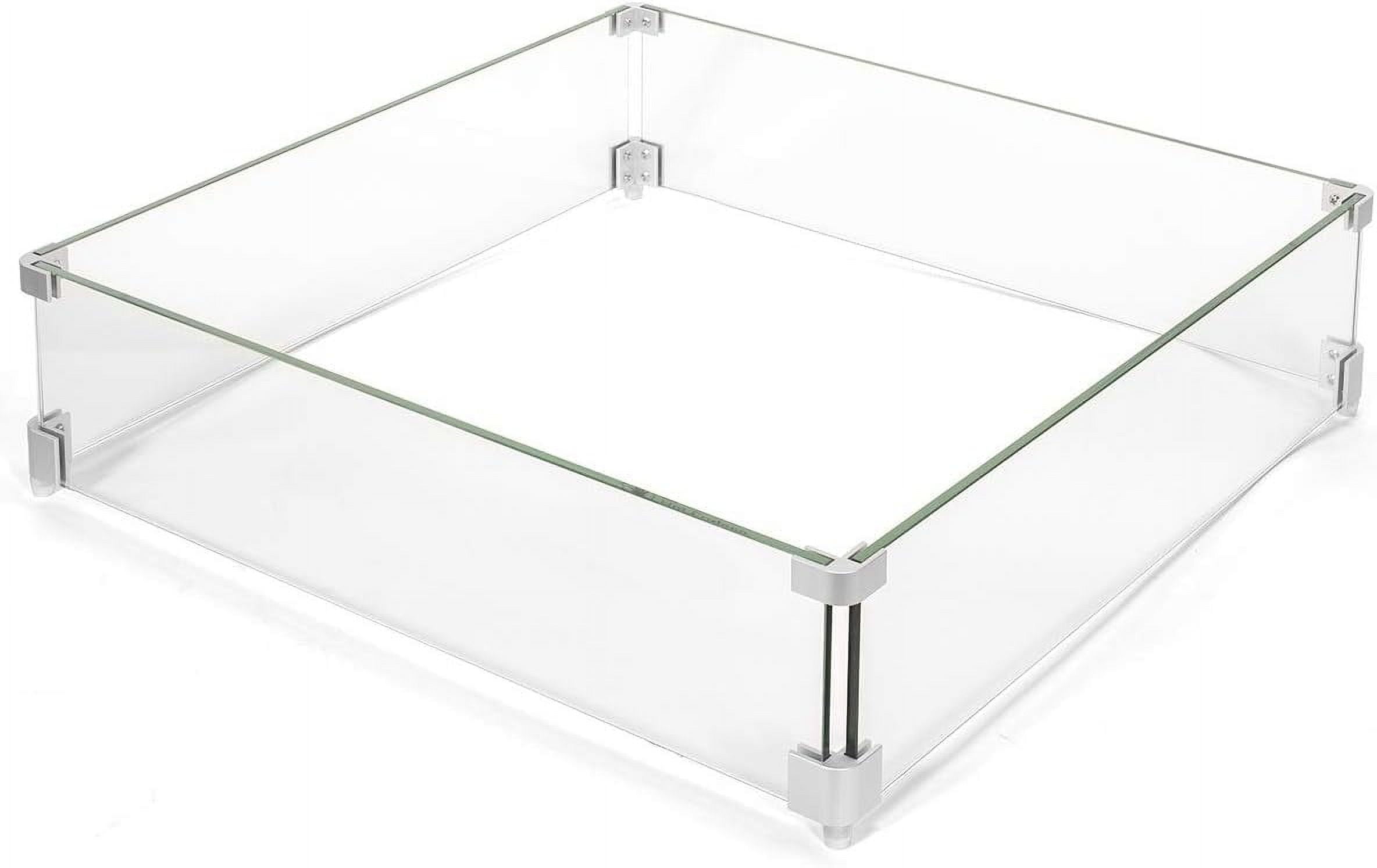 x inch Outdoor Wind Guard Tempered Glass 8mm Thickness Square Wind ...