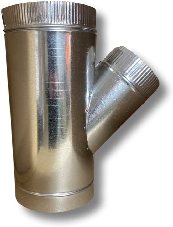 x x 6" Round Duct Wye Connector, 26 Gauge - Walmart.com