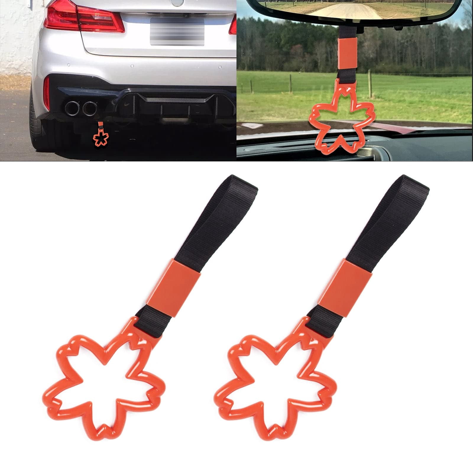x xotic tech 2 Pieces JDM Sakura Shaped Tsurikawa Subway Train Bus ...