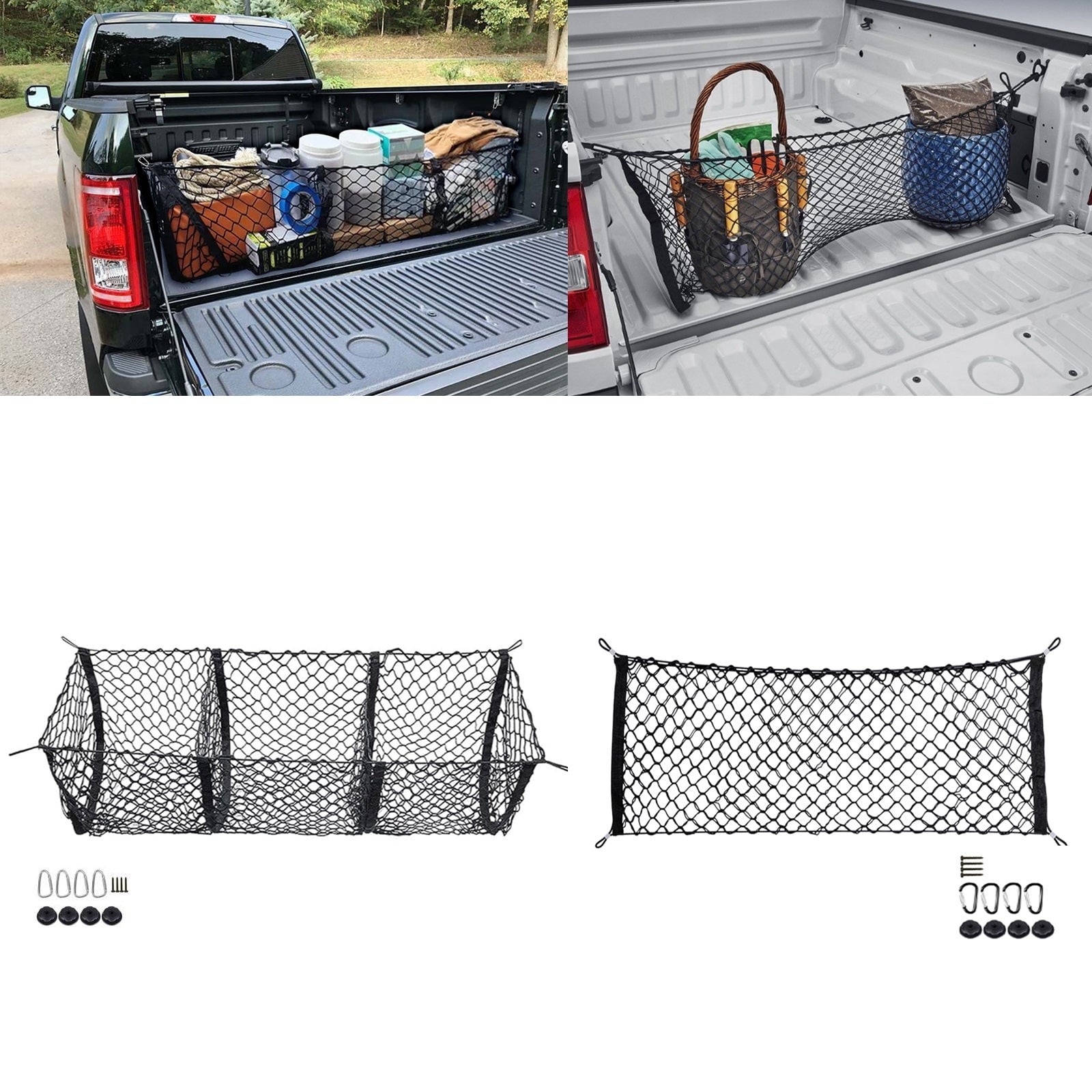 x xotic tech 2pcs Trunk Bed Cargo Net, Stretchable Double-Layer Style ...