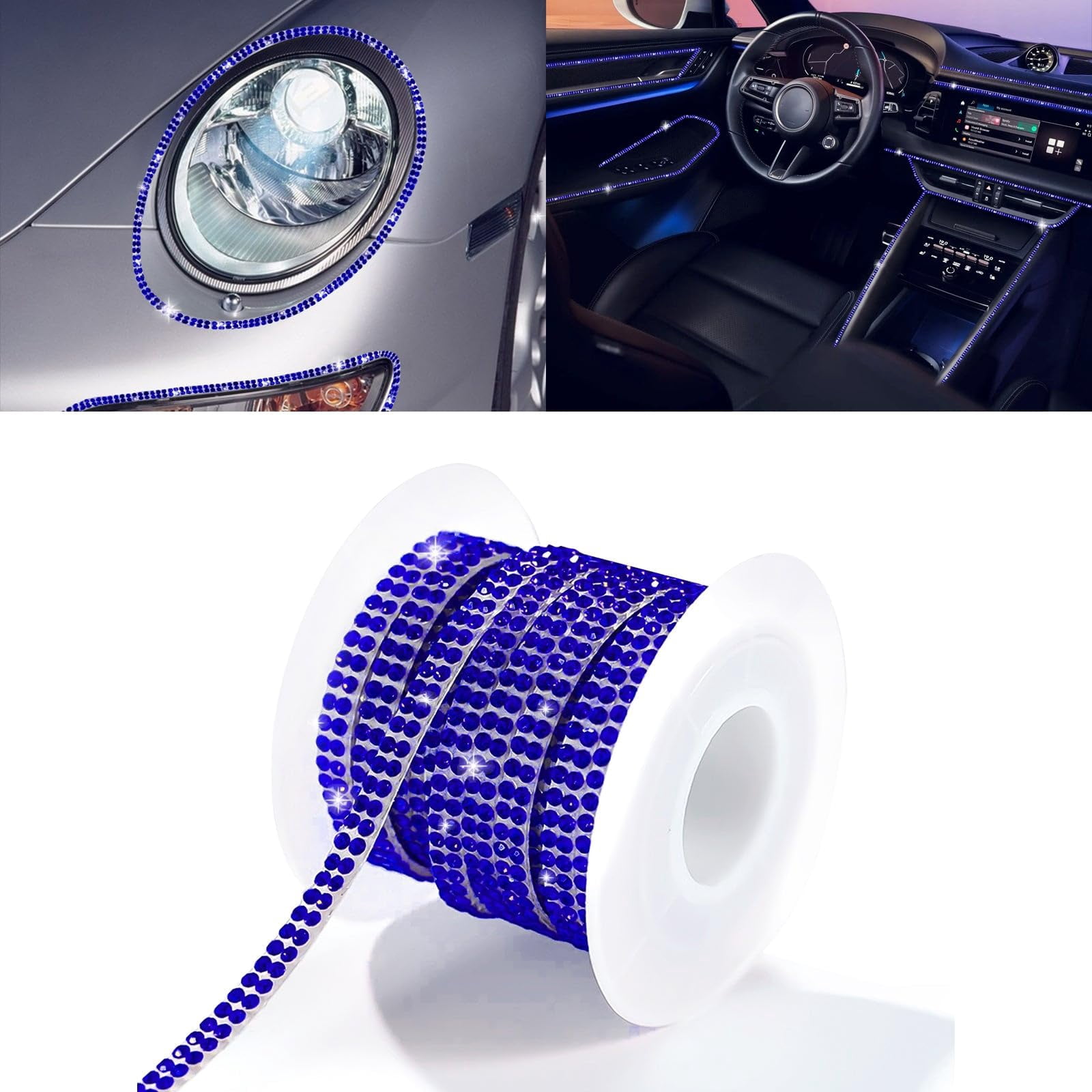 x xotic tech Bling Car Trim Self Adhesive, 16.4 Ft Rhinestone Car ...