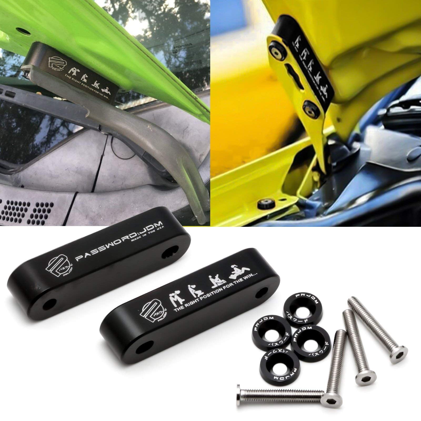 x xotic tech JDM Hood Spacer Hood Riser 3/4" Replacement Front Hood ...