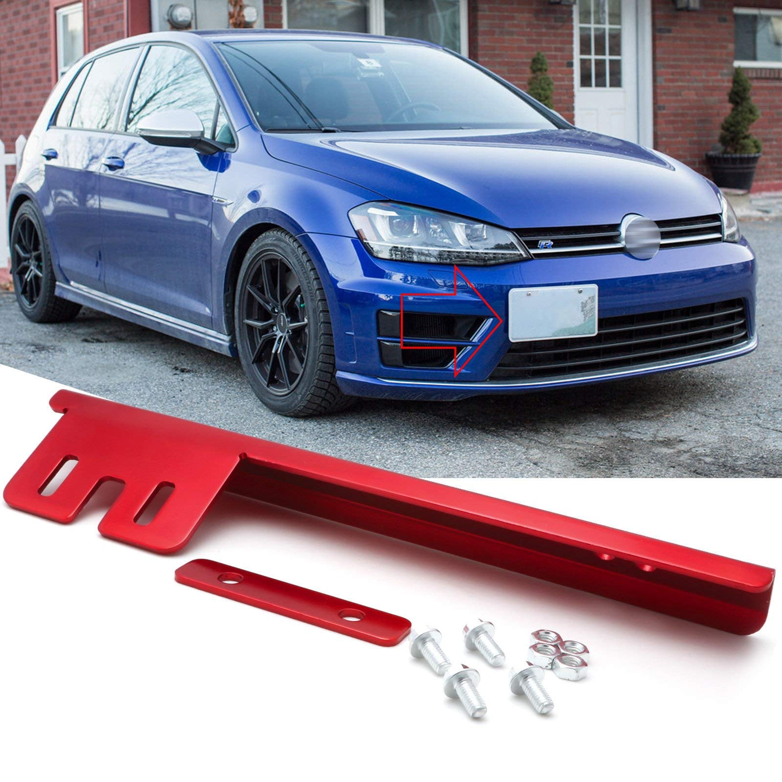 x xotic tech JDM Sporty Universal Front Bumper License Plate Mount ...