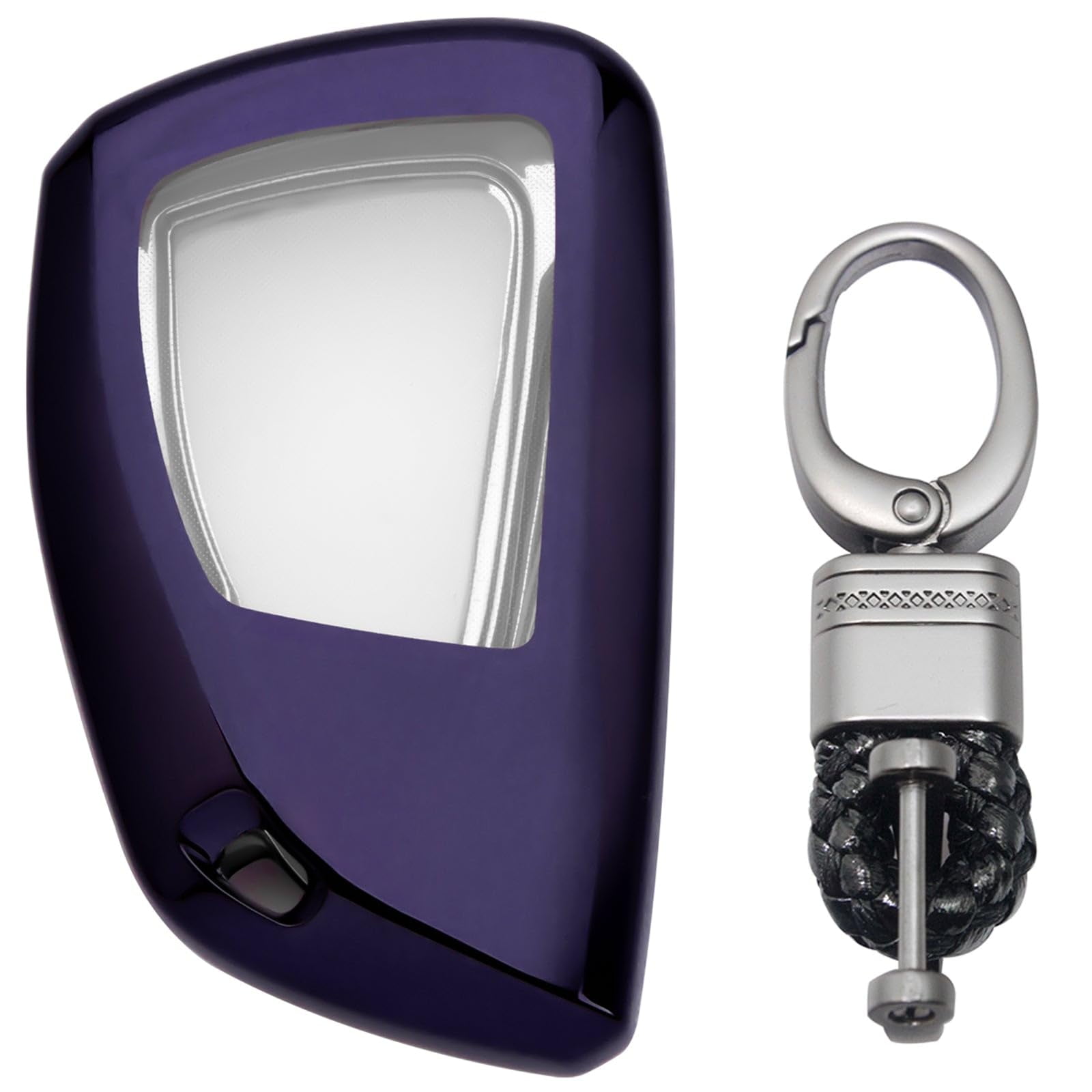 x xotic tech Purple Black Soft TPU Key Fob Full Cover Case + Keychain ...