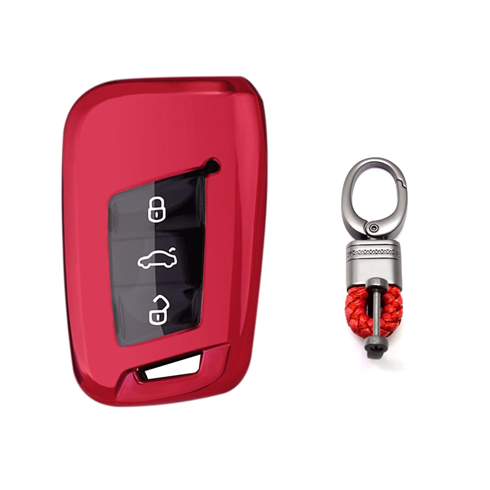 x xotic tech Red TPU Key Fob Cover Compatible with Volkswagen Passat ...