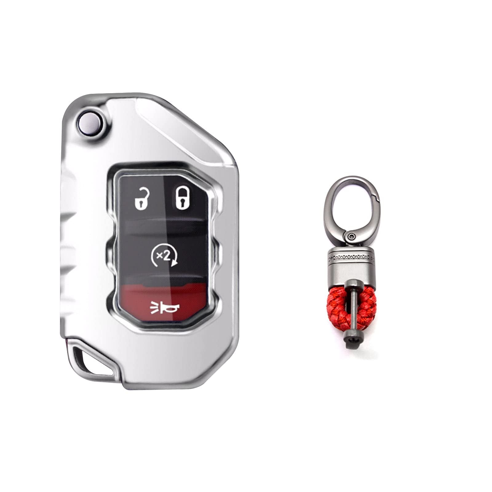 x xotic tech Silver TPU Key Fob Cover Shell Full Case w/keychain ...