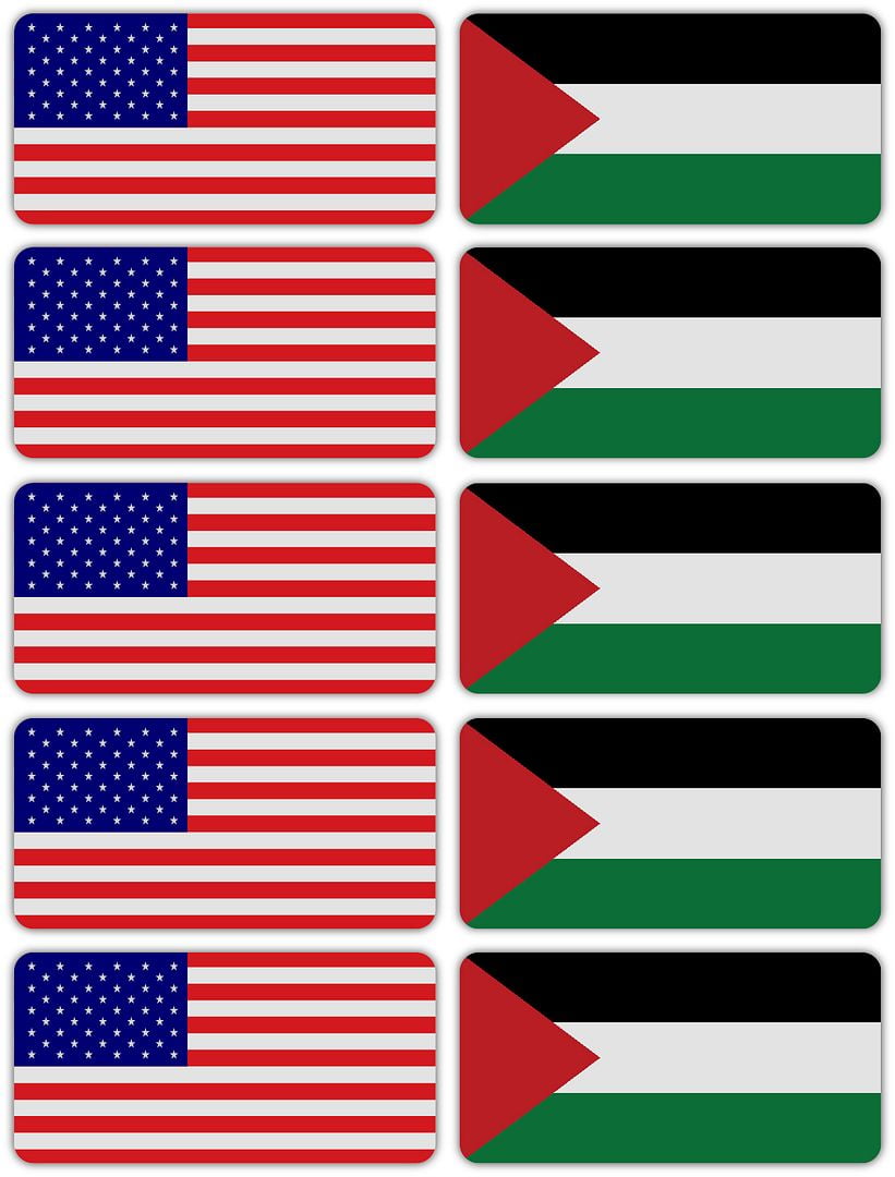 (x10) 3M Reflective Pakistan and US Flag Stickers | Versatile & High ...