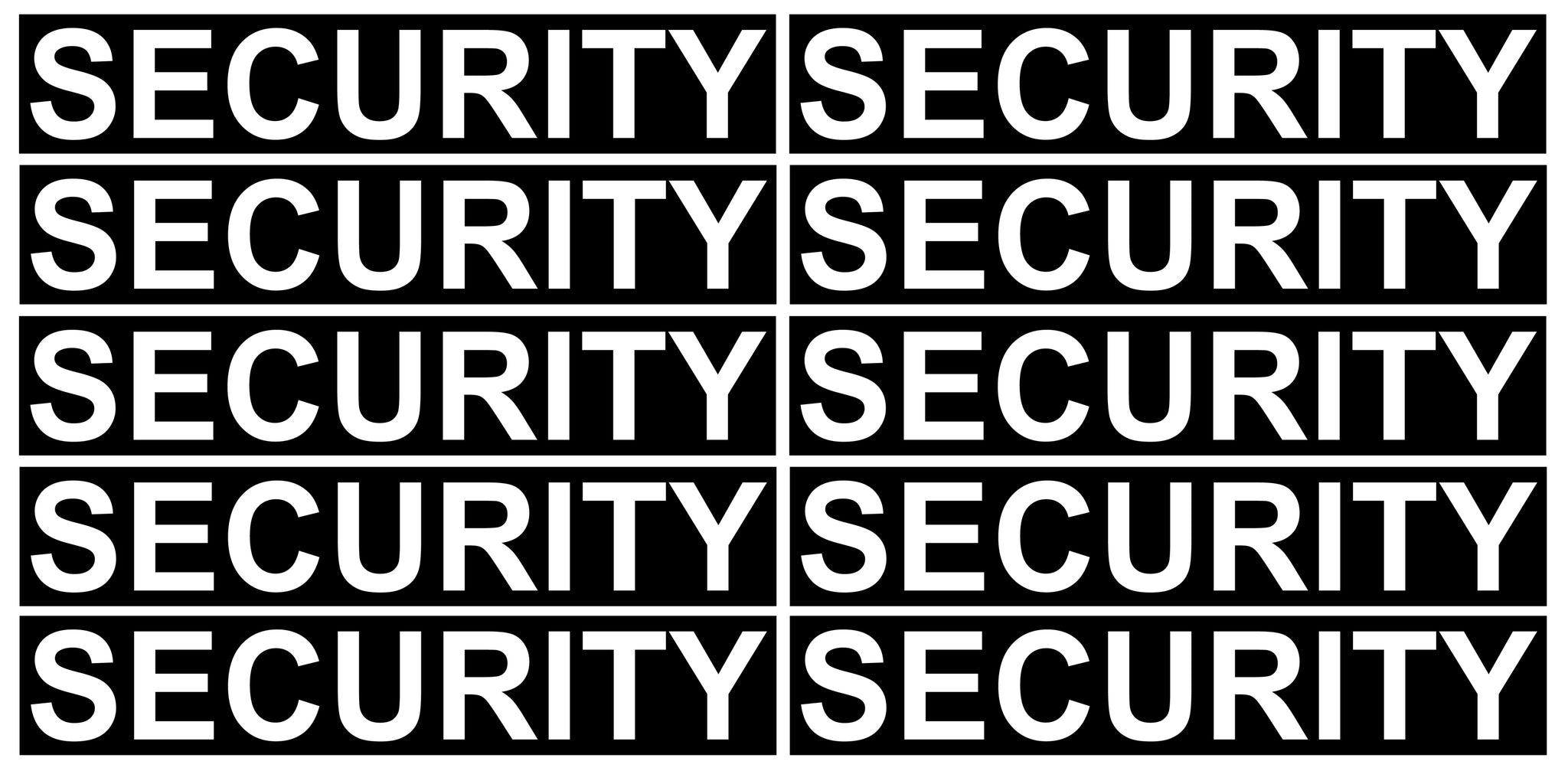 x10 Security Officer Guard Business Commercial Vinyl Sticker Decals 6 ...
