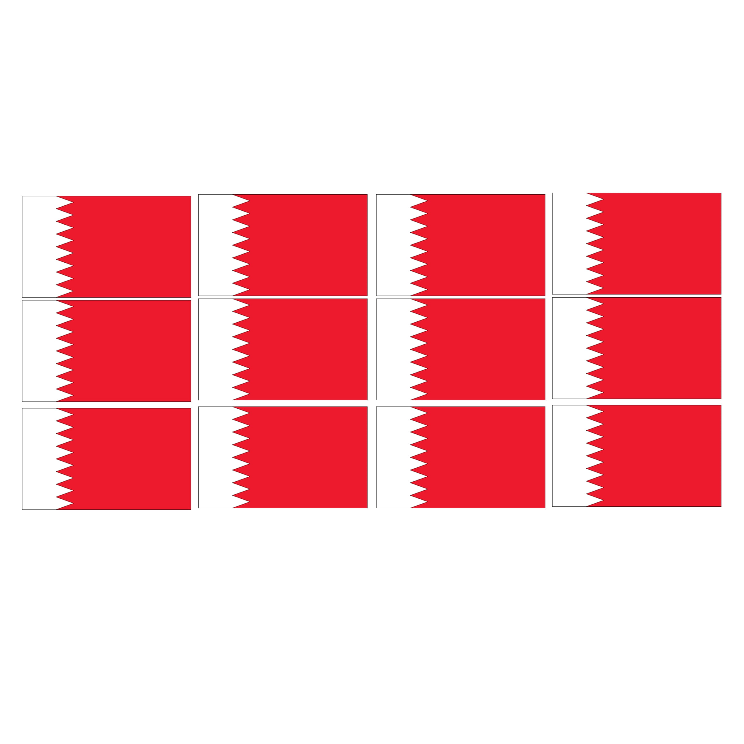 x12 Bahrain World Country Flags Sticker Decal Pack Lot - 2" Inches ...