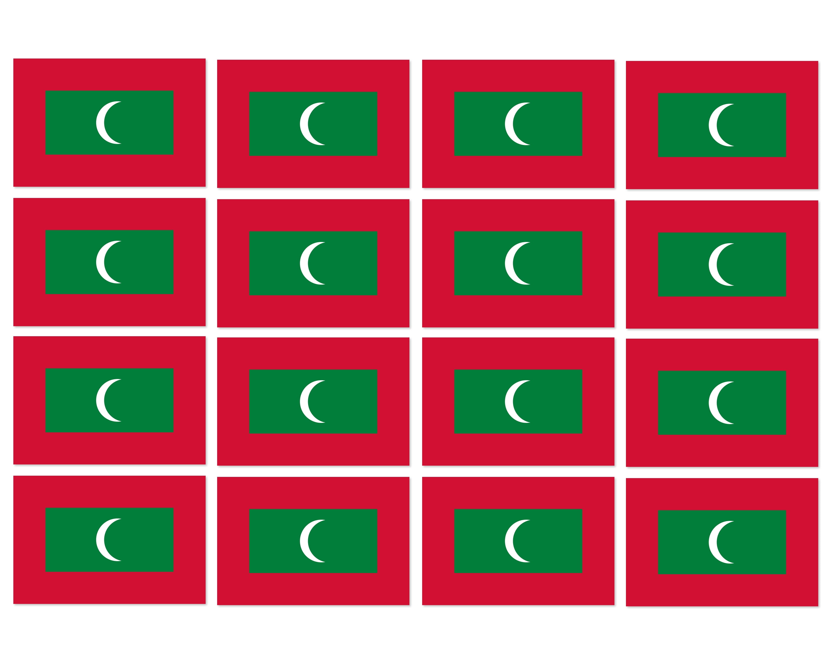 x12 Maldives MV Country Flag Car Truck Vinyl Sticker Decals 2" Each ...