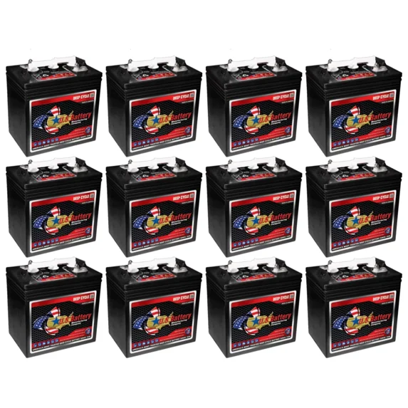 x12 | US Battery 6 Volt 208Ah Deep Cycle Battery ~ Replaces Trojan T ...