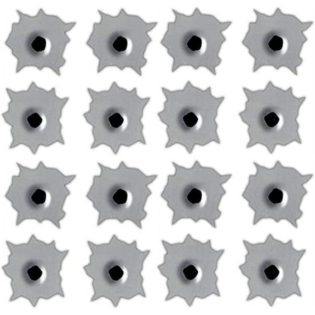 x16 Bullet Holes Stickers Decal Funny Lifelike Automotive Tattoo Hood ...