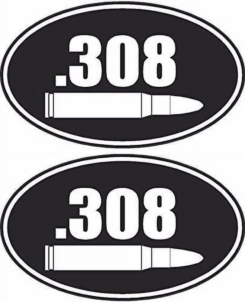 (x2) 3" .308 Ammo Can Decal Oval Set Ammunition Box Gun 3M Reflective ...