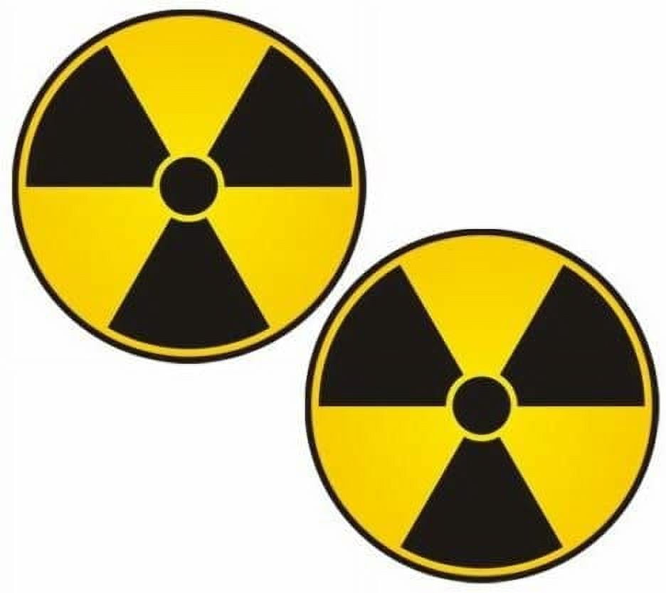 (x2) 3" Nuclear Radiation Sign Decal Warning Symbol bio Hazard 3M ...