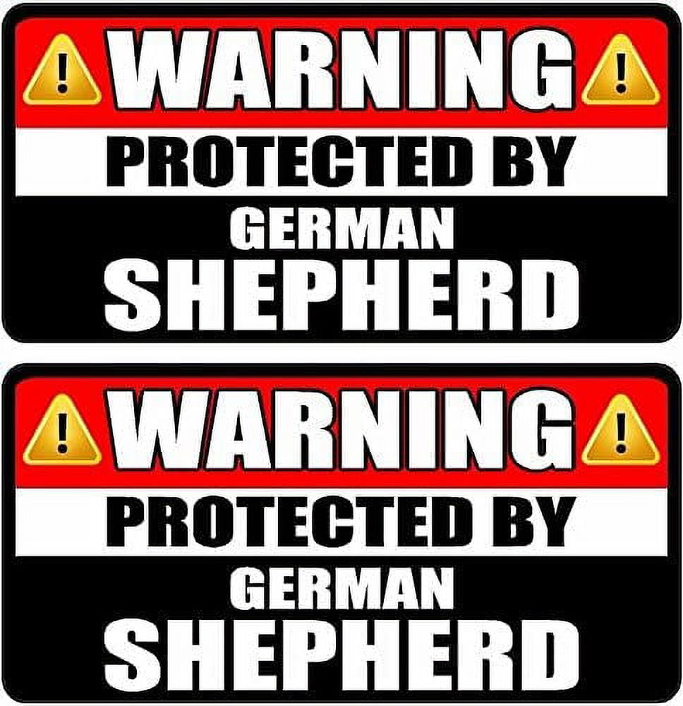 (x2) 4" German Shepherd Warning Protection Dog Decal Set Guard Vinyl 3M ...