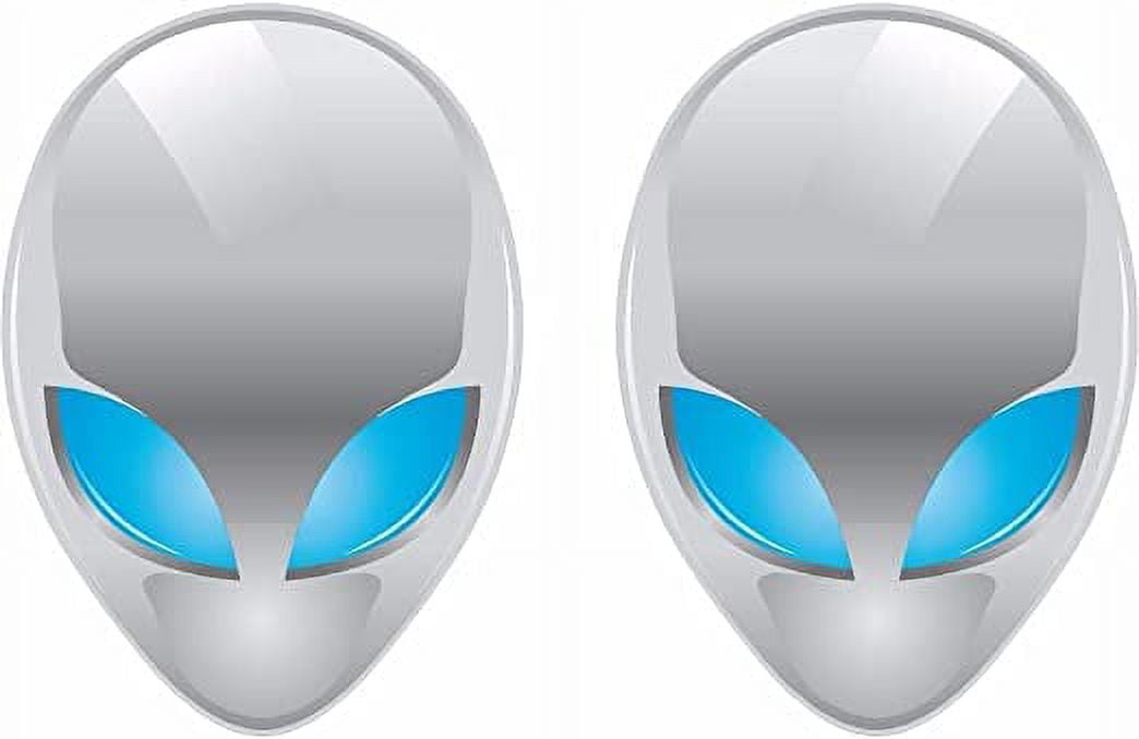 (x2) 4" Gray Alien Decal Set Martian UFO Area 51 Extraterrestrial 3M ...