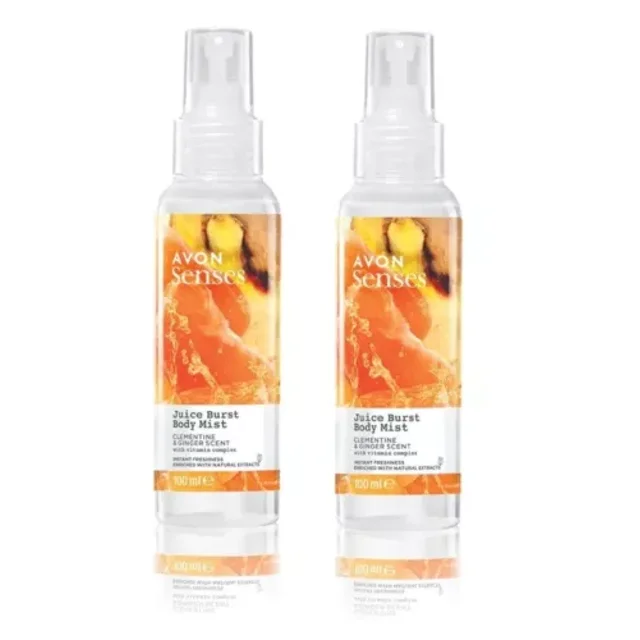 x2 * AVON Senses * Juicy Burst Body Mist Spray * 3.4oz / 100ml ...