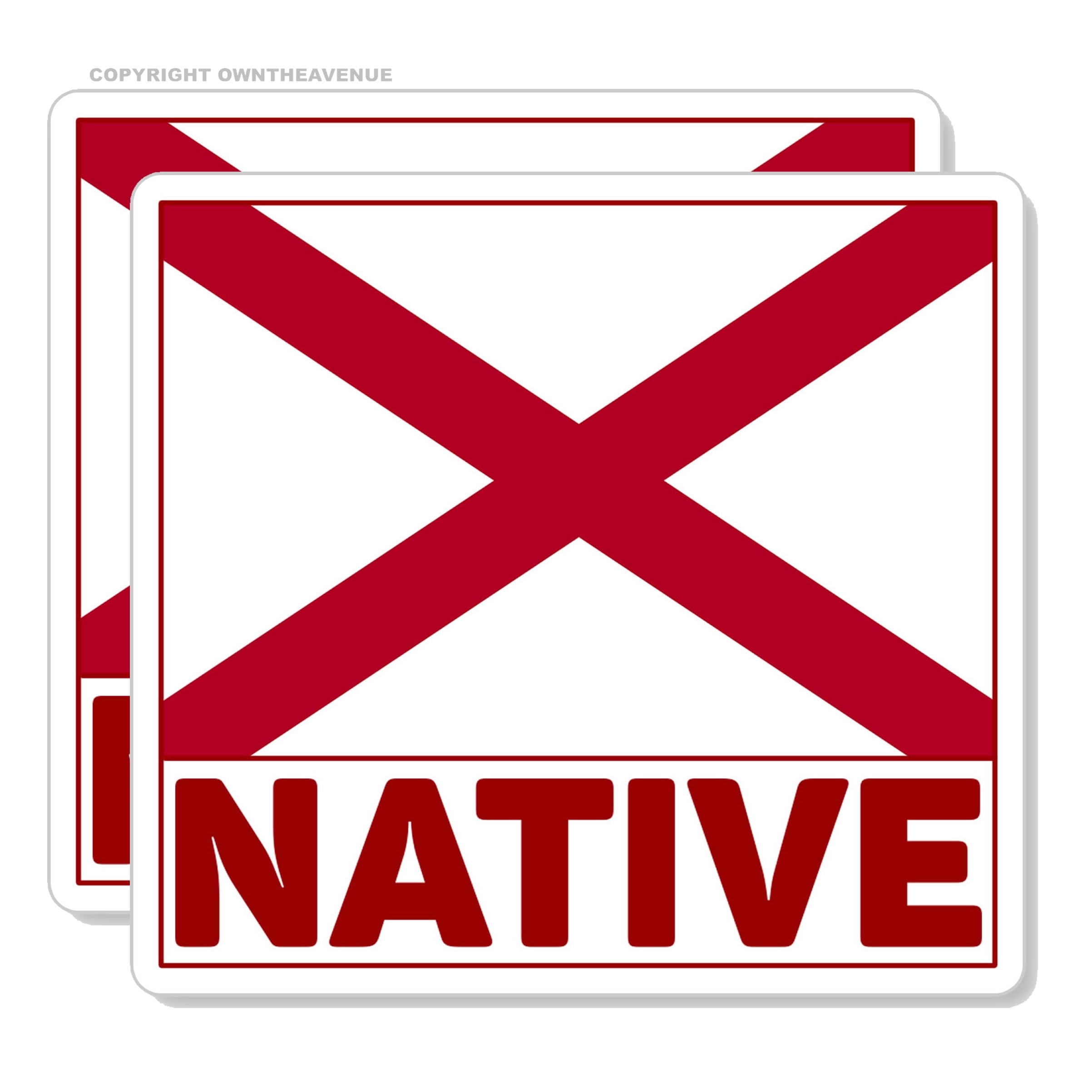 x2 Alabama AL Flag Vinyl Sticker Pack Lot Native - 3.5" Inches Each ...