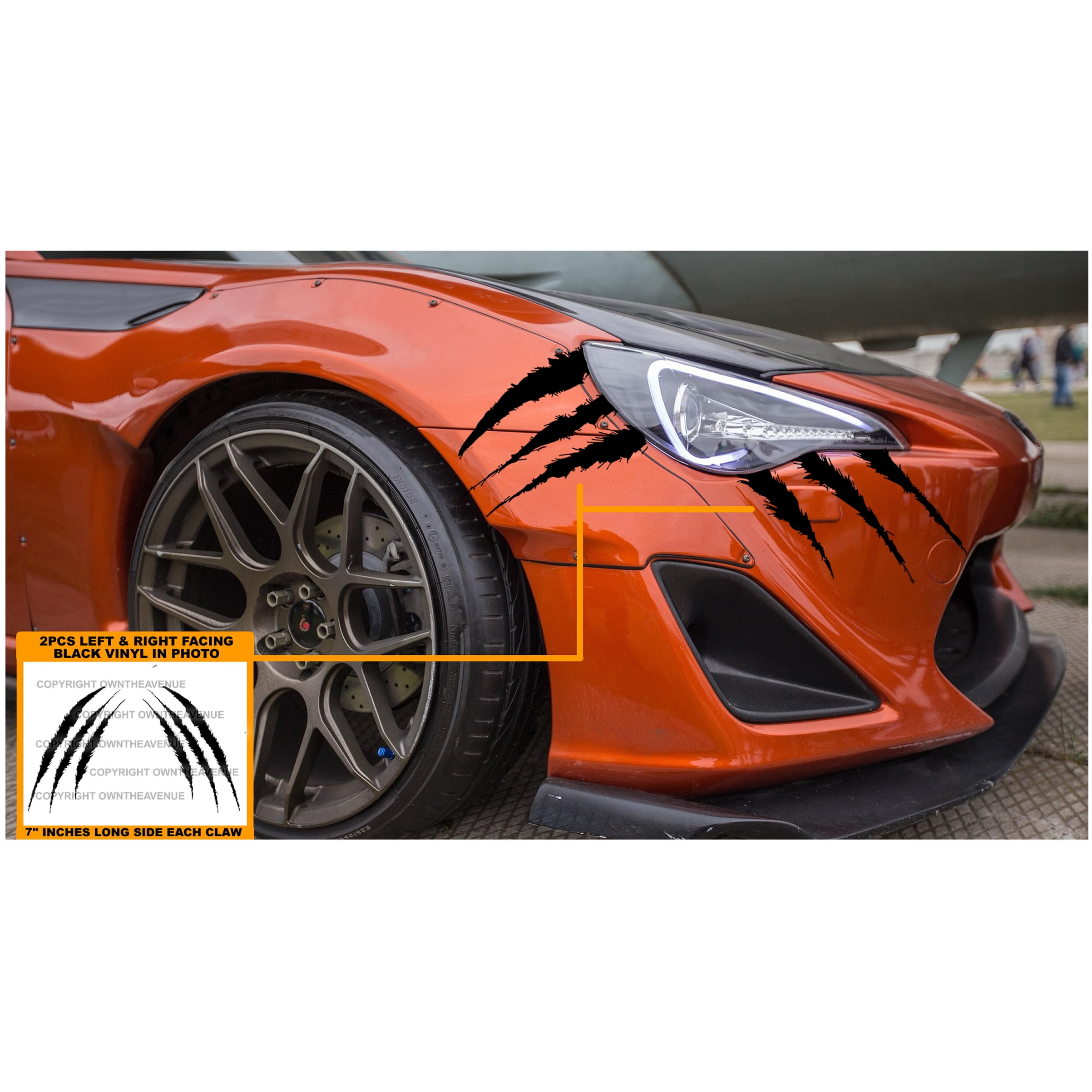 x2 Claw Mark Print Beast Off Road Lifted Truck Drifting Racing Vinyl ...