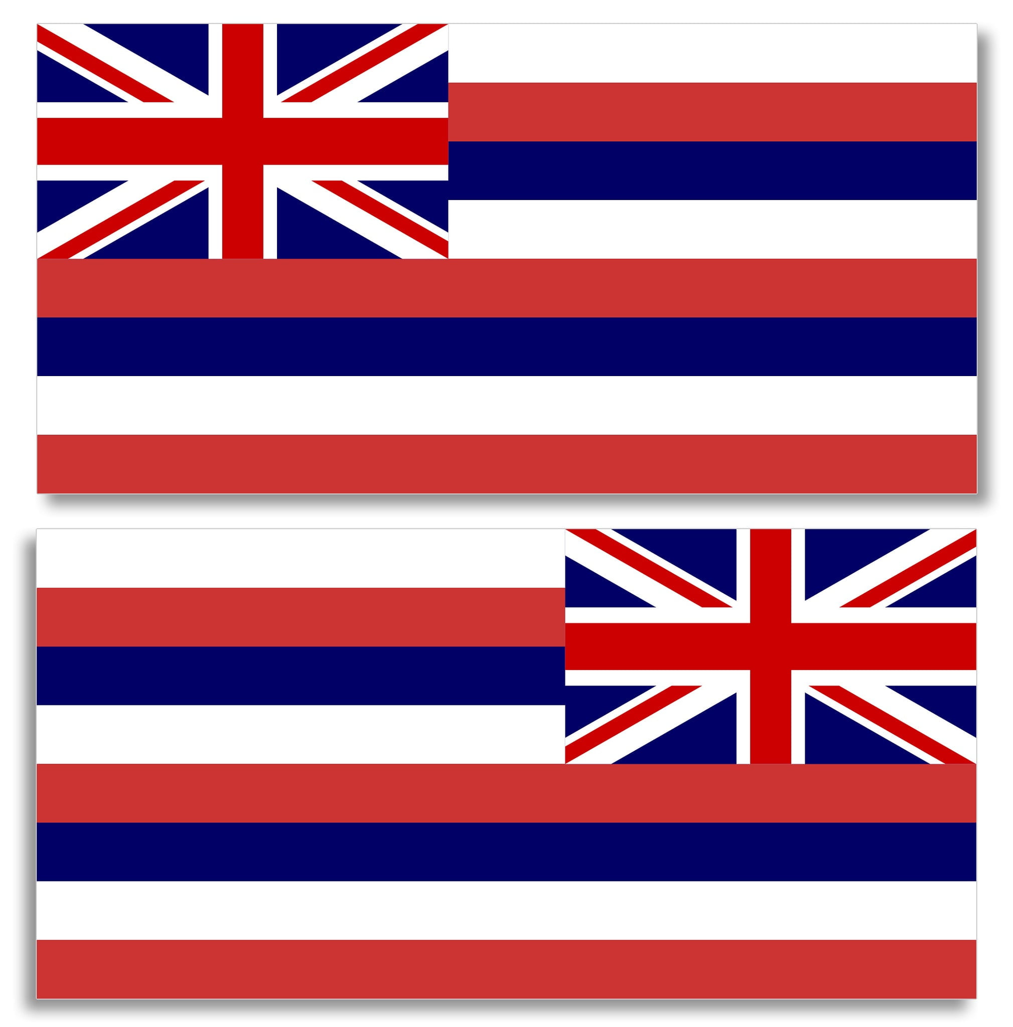 x2 Hawaii HI State Flag Wavy Car Truck Window Bumper Laptop Sticker ...
