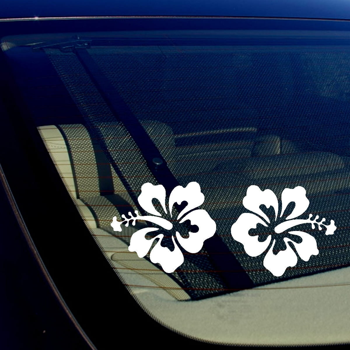 x2 Hawaii Hawaiian Islands Hibiscus Flower Vinyl Decal Car Bumper ...