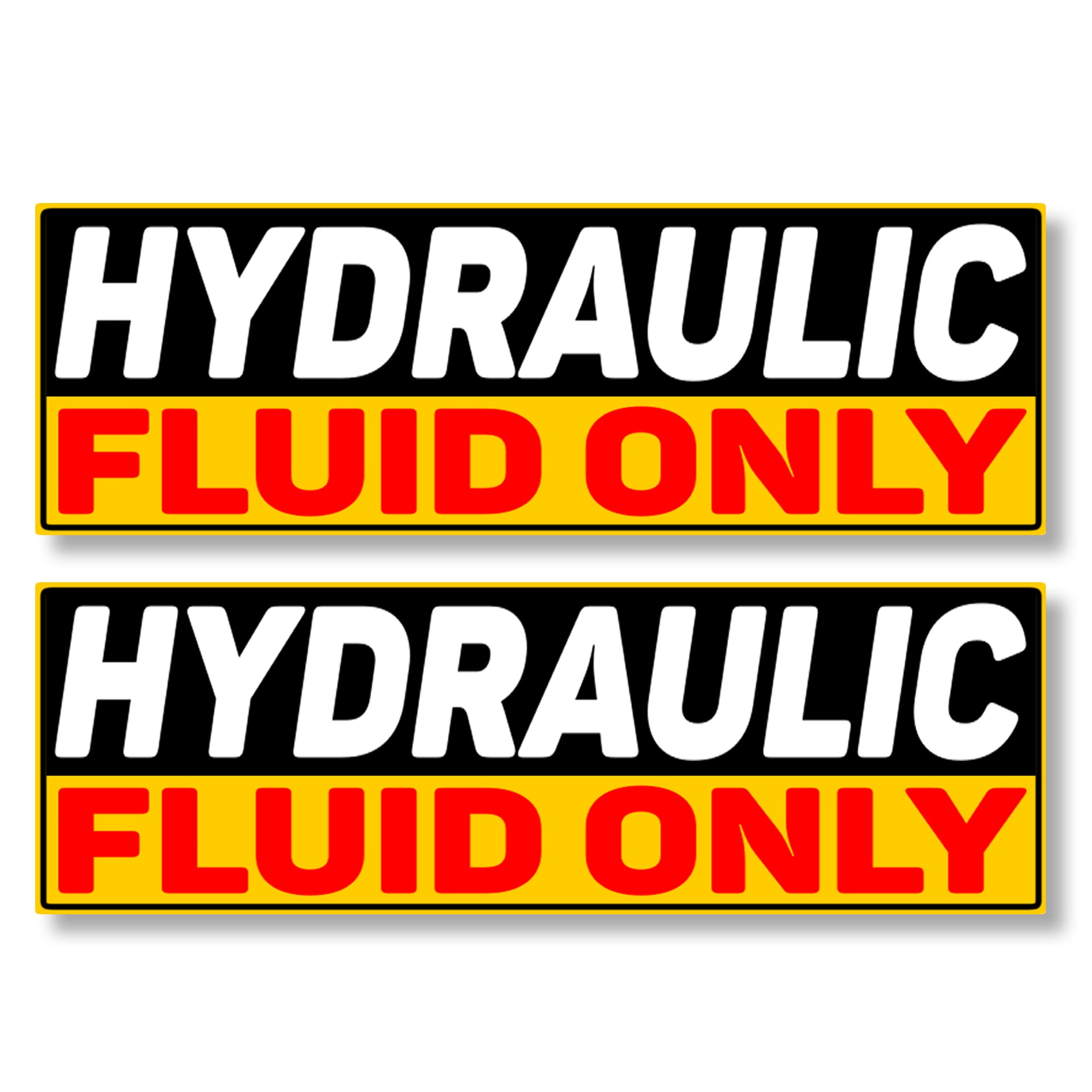 x2 Hydraulic Fluid Only Snow Plow Mower Vehicle Tank Vinyl Decal ...