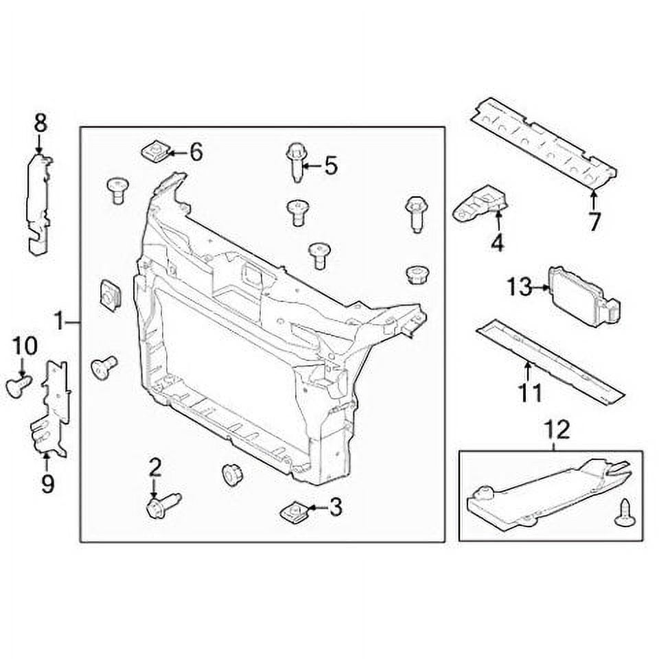 (x2) New Genuine Ford Bracket - Radiator Upper AG1Z8A193A / AG1Z-8A193 ...