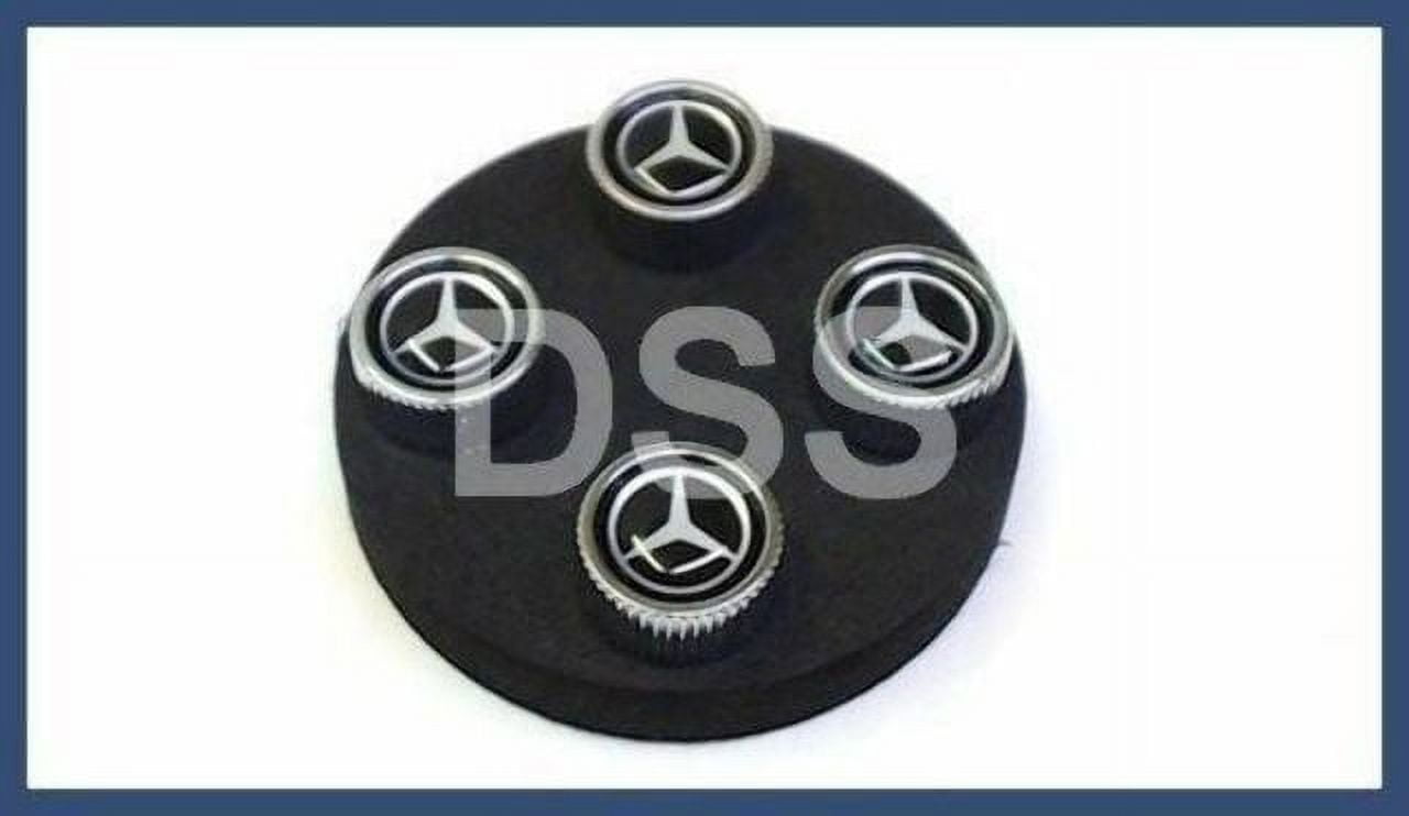 x2 New Genuine Mercedes Benz Valve Stem Caps Tire Cover Black OE BQ6408126 Walmart