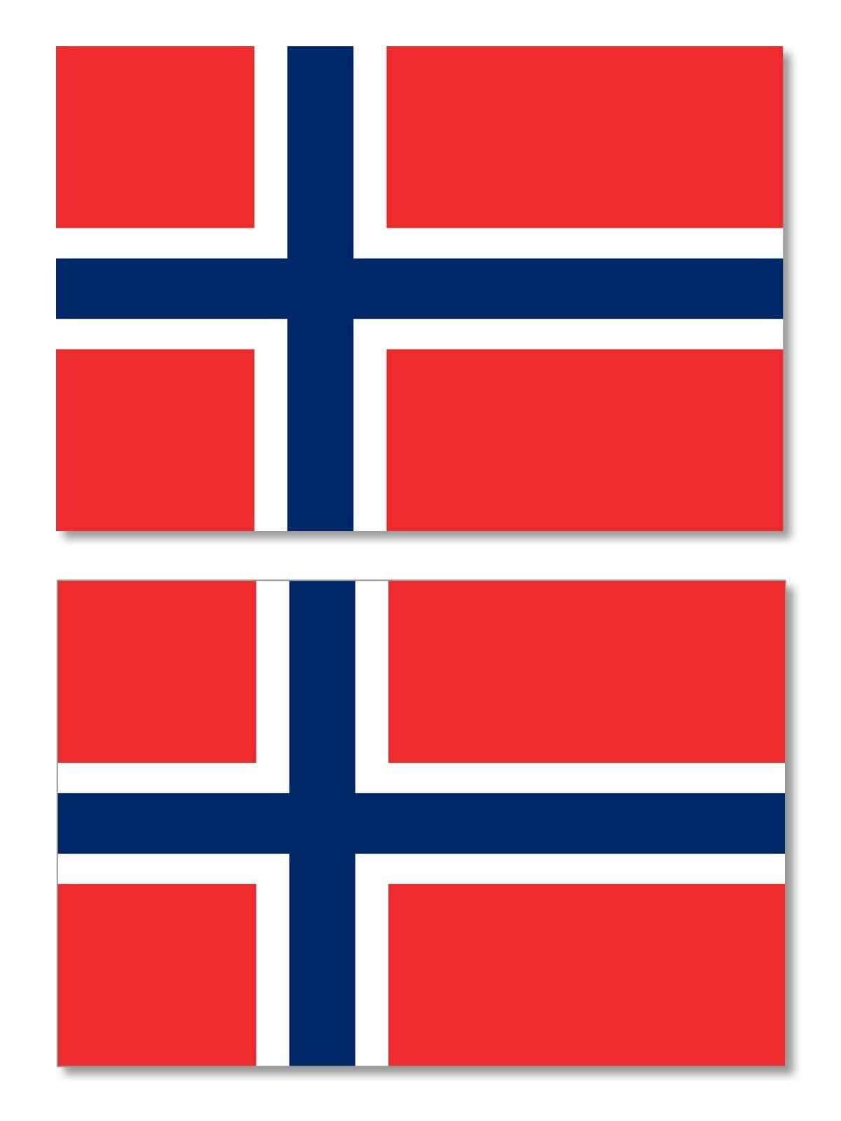 x2 Norway Norwegian Country Flag Car Truck Window Bumper Vinyl Sticker ...