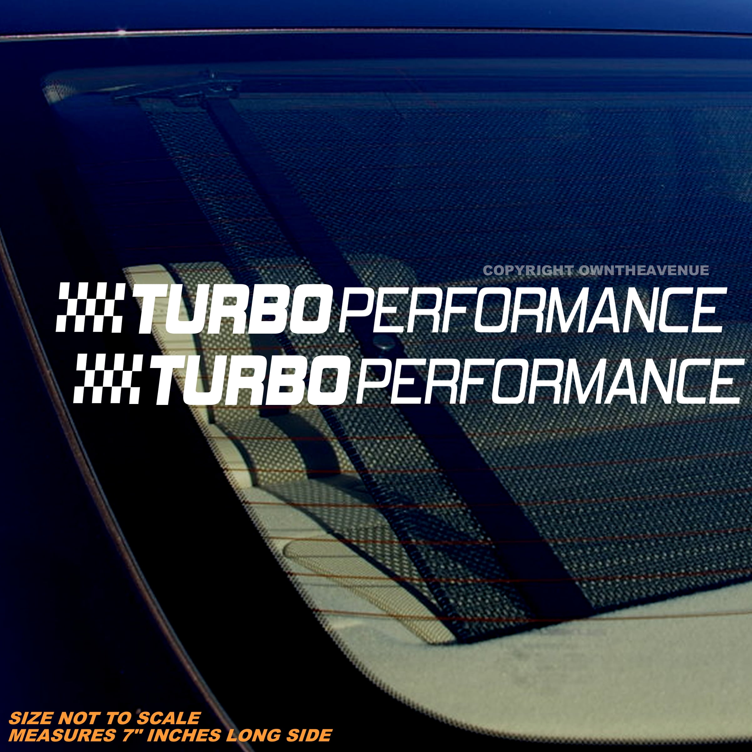 x2 Turbo Performance Racing Drifting Vinyl Sticker Decals - 7" Inches ...