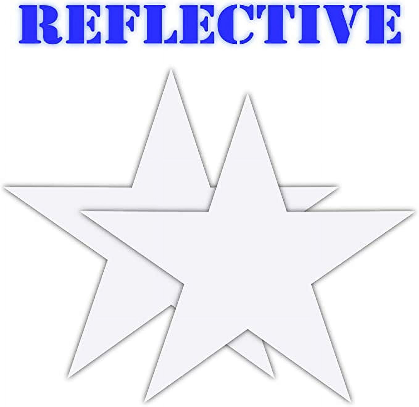 (x2) White or Reflective or Glow in The Dark Star Stickers | Star Shape ...