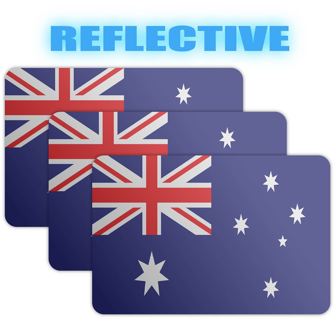 (x3) 3M Reflective Australia Flag Stickers | Versatile & High Quality ...