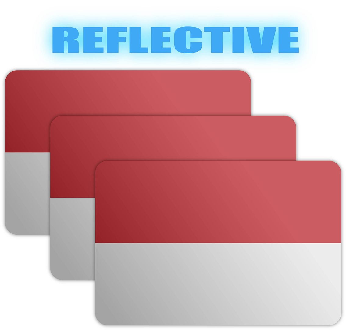 (x3) 3M Reflective Monaco Flag Stickers | Versatile & High Quality ...