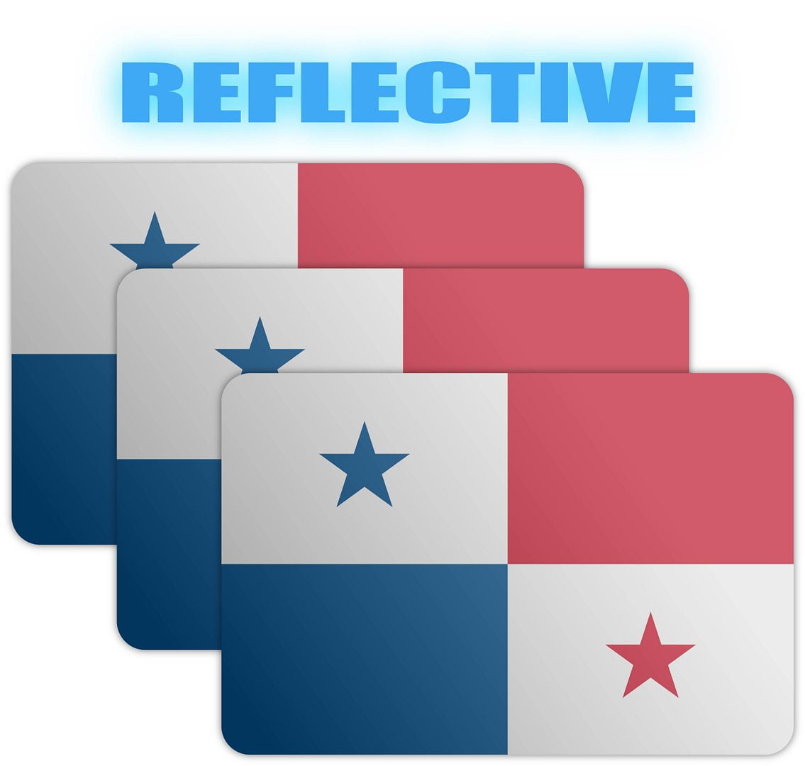 (x3) 3M Reflective Panama Flag Stickers | Versatile & High Quality ...