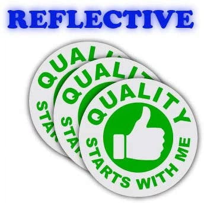 (x3) REFLECTIVE Quality Starts With Me Hard Hat Sticker/Helmet Decal ...