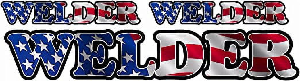 (x3) Welder American Flag Decal Pack MIG TIG ARC Welding Helmet 3M ...