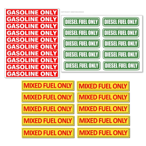 Diesel Fuel Only Stickers and Decals for Trucks and Equipment
