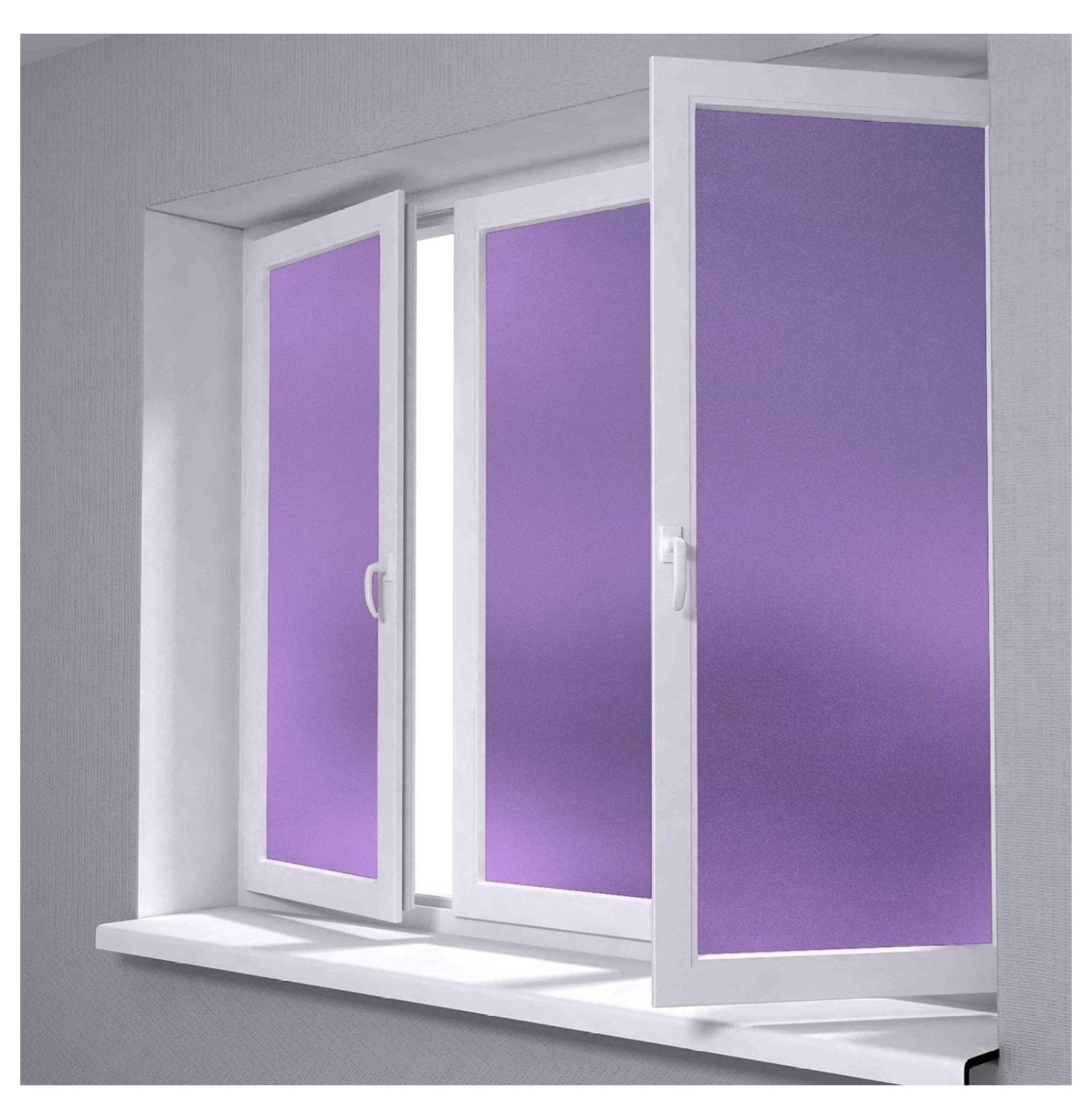 "x300" (4FTx25FT) Purple Color Frosted Glass Peel and Stick Window Film ...