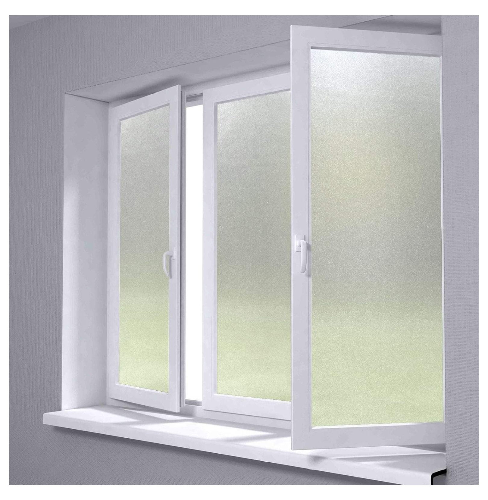 "x300" (4FTx25FT) White Color Frosted Glass Peel and Stick Window Film ...