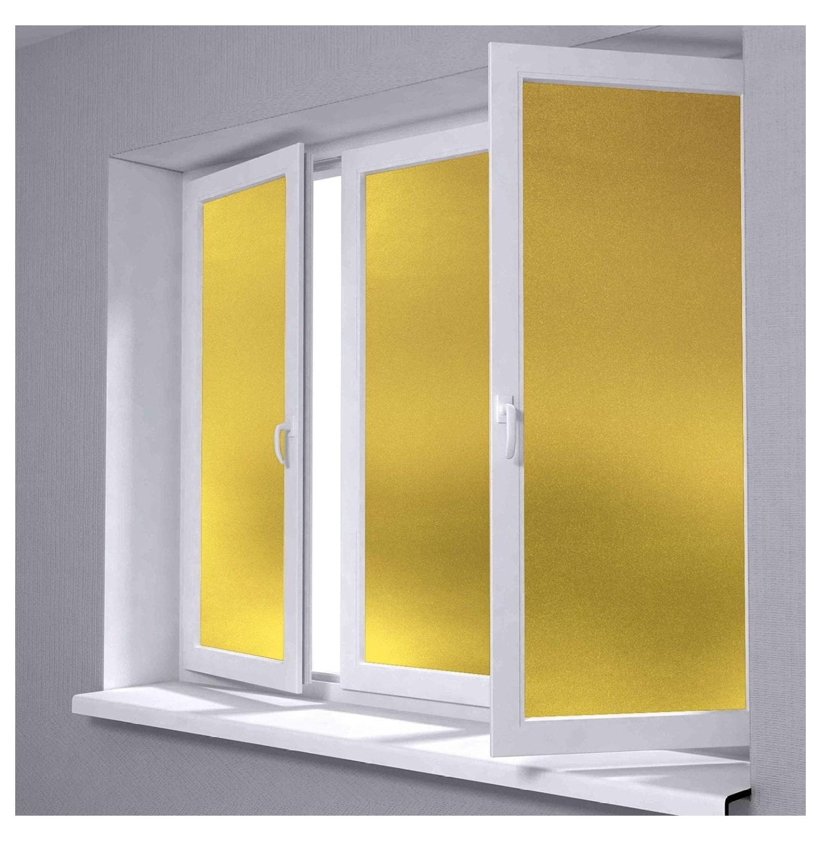 "x300" (4FTx25FT) Yellow Color Frosted Glass Peel and Stick Window Film ...