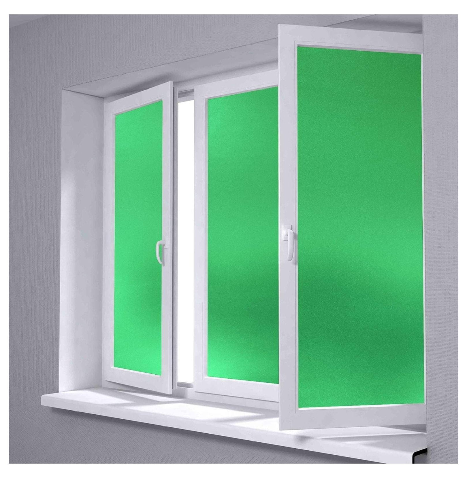 "x420" (4FTx35FT) Green Color Frosted Glass Peel and Stick Window Film ...