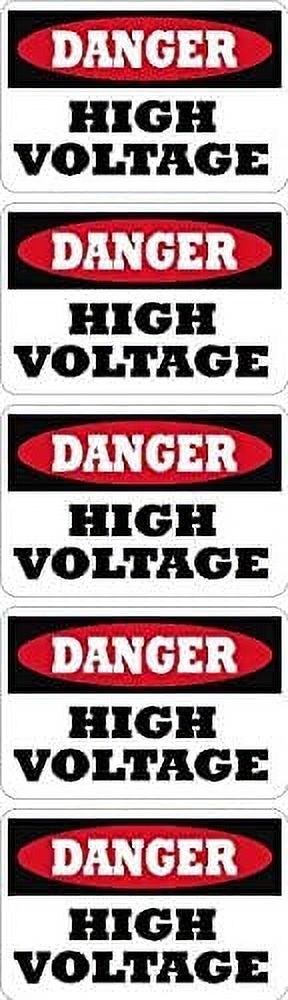 (x5) Danger - High Voltage Vinyl Decals 3M Reflective stickers Safety ...