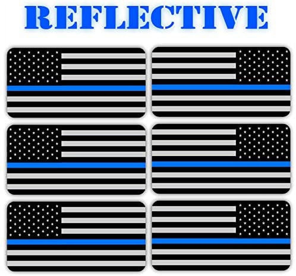 (x6) 3M REFLECTIVE Stealthy Flag Hard Hat Stickers | Black Ops Decals ...