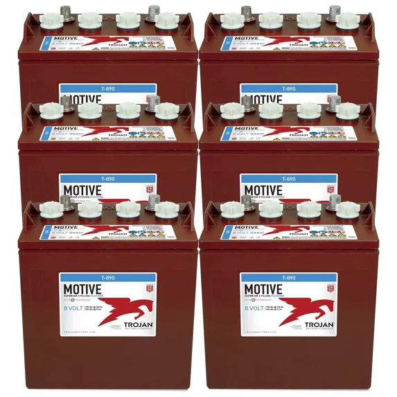 x6 | T-890 8 Volt 190Ah Flooded Lead Acid GC8 Deep Cycle Battery ...