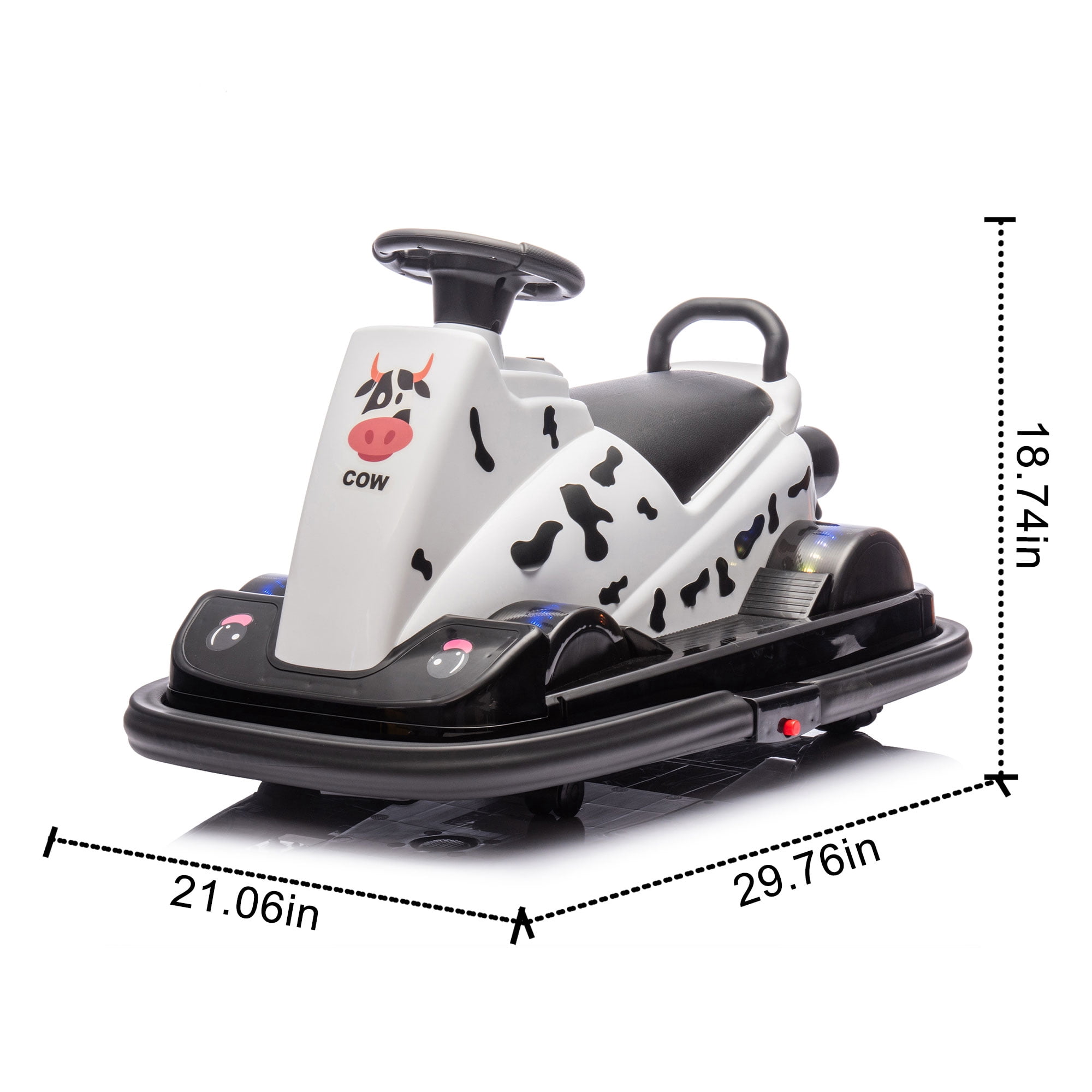 xCloud 12V Kids Bumper Car with 360° Rotation, Collision-Activated ...